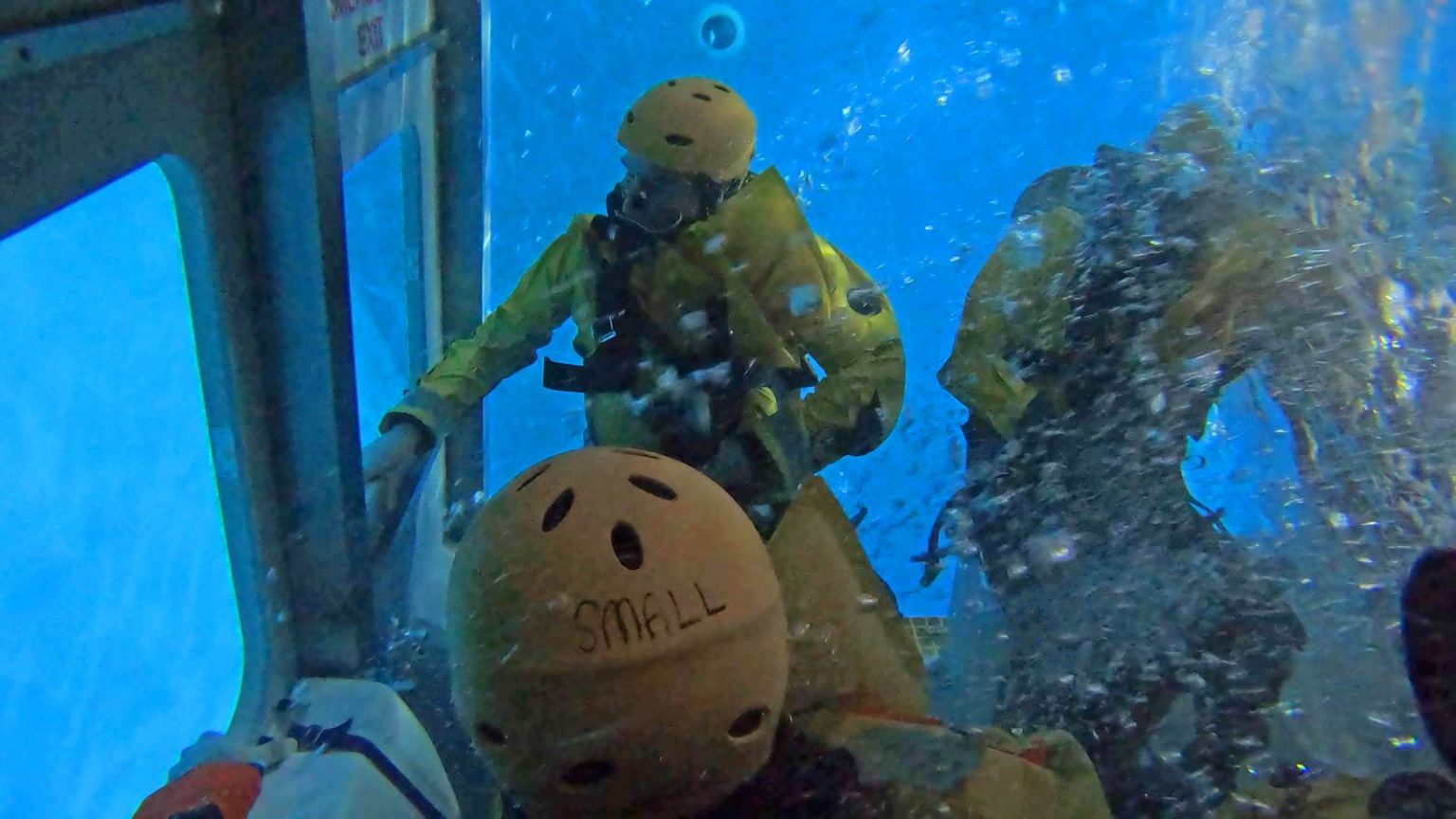 Helicopter Underwater Escape Training - Wood Training